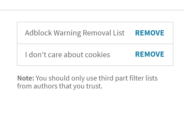 Block cookie notifications | Adblock Plus